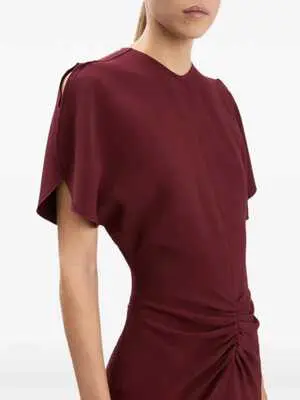 Victoria Beckham Bela Ruched Midi Dress