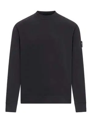 Stone Island Ghost Badge Crewneck Sweatshirt - Black