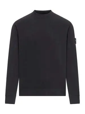 Stone Island Ghost Badge Crewneck Sweatshirt - Black