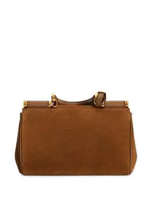 Dolce & Gabbana Suede Top Handle Bag - Brown