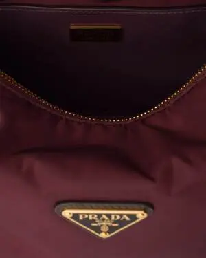 Prada Explore Small Re-nylon And Leather Shoulder Bag - Red