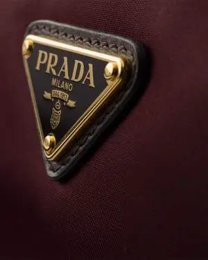 Prada Explore Small Re-nylon And Leather Shoulder Bag - Red