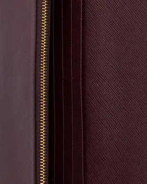 Prada Saffiano Leather Wallet With Shoulder Strap