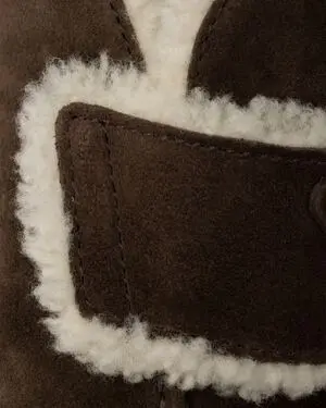 Prada Suede And Shearling Mules