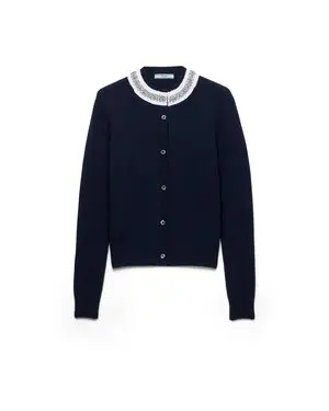 Prada Wool And Cashmere Cardigan - Blue