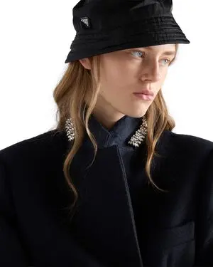 Prada Single-breasted Embroidered Double Wool Coat