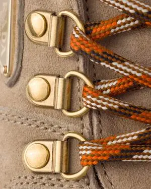 Prada Shearling-lined Suede Booties