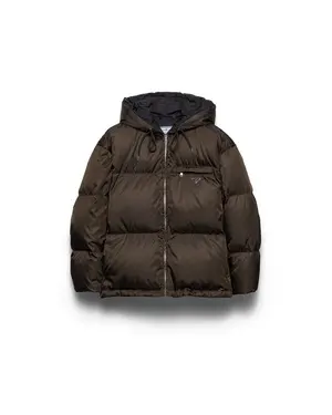 Prada Re-nylon Down Jacket - Brown