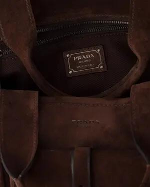 Prada Route Large Suede Tote Bag