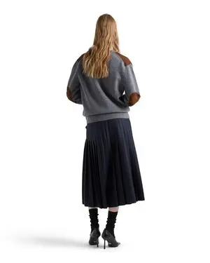 Prada Wool And Suede Cardigan