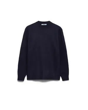 Prada Wool And Suede Sweater - Blue