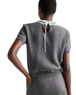 Prada Short-sleeved Wool And Cashmere Sweater