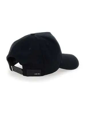 Amiri Baseball Hat Black With Cotton Logo