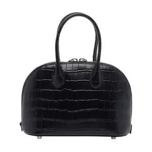 SELF-PORTRAIT Crocodile Print Toast Mini Handbag