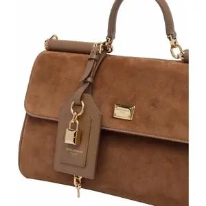 Dolce & Gabbana My Sicily Suede Handbag - Cream