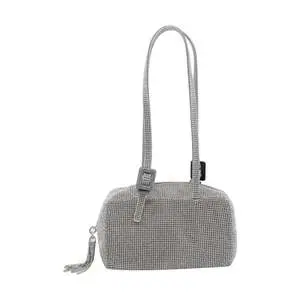 Benedetta Bruzziches Sandra Shoulder Bag With Crystals And Tassels - Silver