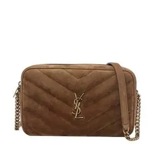 Saint Laurent Suede Loulou Camera Bag - Gold
