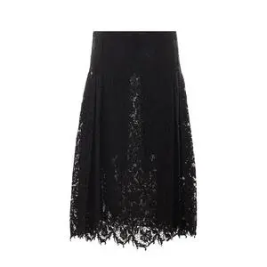 Fendi Lace Midi Skirt - Black