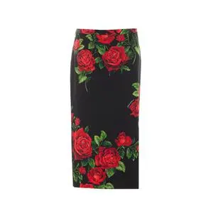Dolce & Gabbana Floral Print Pencil Midi Skirt