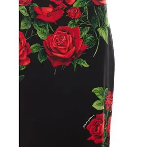 Dolce & Gabbana Floral Print Pencil Midi Skirt