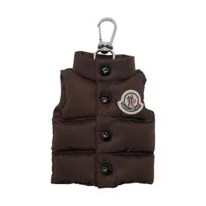 Moncler Down Gilet Shape Key Ring - Brown