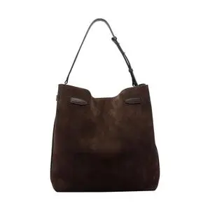 TOD'S Medium Tim Suede Hobo Bag - Brown
