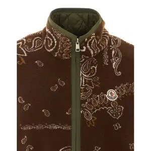 Moncler Reversible Paisley Print Teddy Fleece Padded Vest