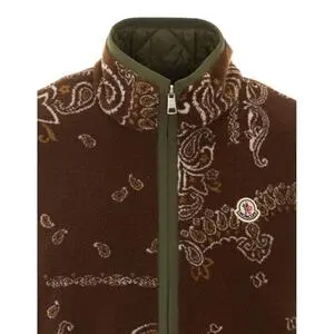 Moncler Reversible Paisley Print Teddy Fleece Padded Vest