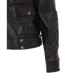 GOLDEN GOOSE Leather Biker Jacket