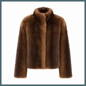 YVES SALOMON Real Fur Jacket - Brown