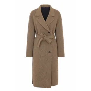 Brunello Cucinelli Chevron Coat - Cream