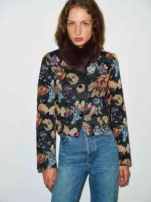 REFORMATION Matilda Jacket Fur - Multi