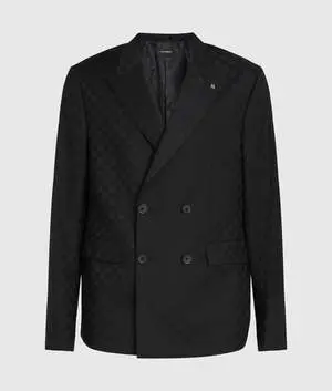 Karl Lagerfeld Checked Double-breasted Blazer