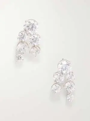 Completedworks Infinite Void Rhodium-plated Recycled Sterling Zirconia Earrings - Silver