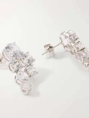 Completedworks Infinite Void Rhodium-plated Recycled Sterling Zirconia Earrings