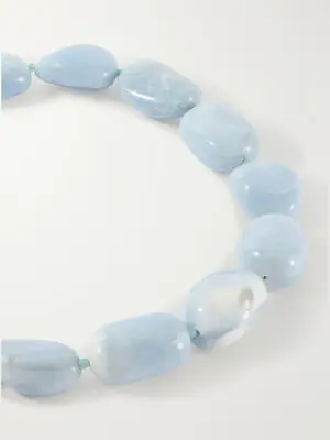 LIZZIE FORTUNATO Sea And Sky Gold-plated Amazonite And Opal Necklace - Blue