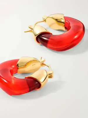 LIZZIE FORTUNATO Gold-plated Resin Earrings