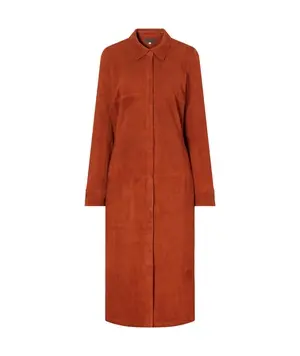 Stouls Becky Suede Midi Dress - Orange