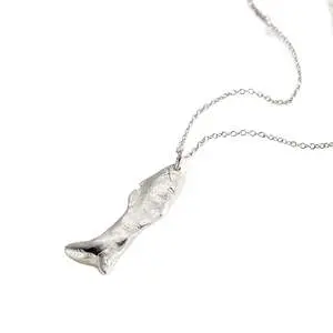 POSH TOTTY DESIGNS Small Fortune Fish Pendant Necklace - Silver