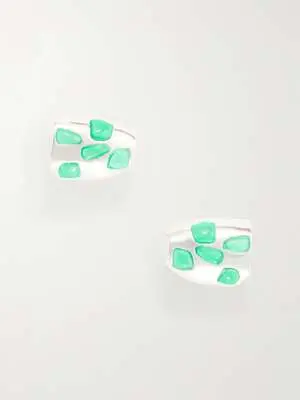 Completedworks Cobblestones -plated Resin Earrings - Silver