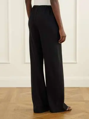 Staud Stroll Crepe Wide-leg Pants