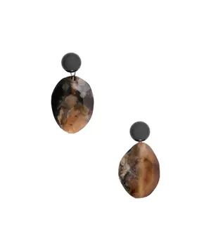 COMPLETEDWORKS Silver-Plated Agate Earrings