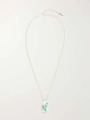 Completedworks Cobblestones -plated Resin Pendant Necklace - Silver