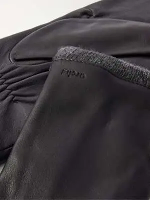 Arch4 Basil Leather And Cashmere Gloves