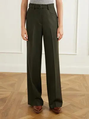 Gabriela Hearst Norman Belted Wool Pants