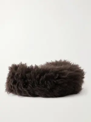 YVES SALOMON Shearling Headband - Brown