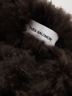 YVES SALOMON Shearling Headband - Brown