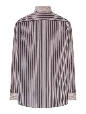 Saint Laurent Winchester Striped Cotton Poplin Shirt