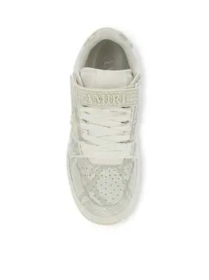 Amiri Skyline Sneaker In Leather And Mesh With Python Print
