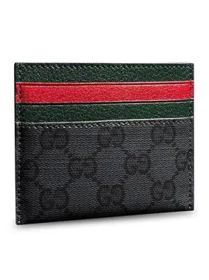 Gucci Card Holder With Card Slots And Web Ribbon